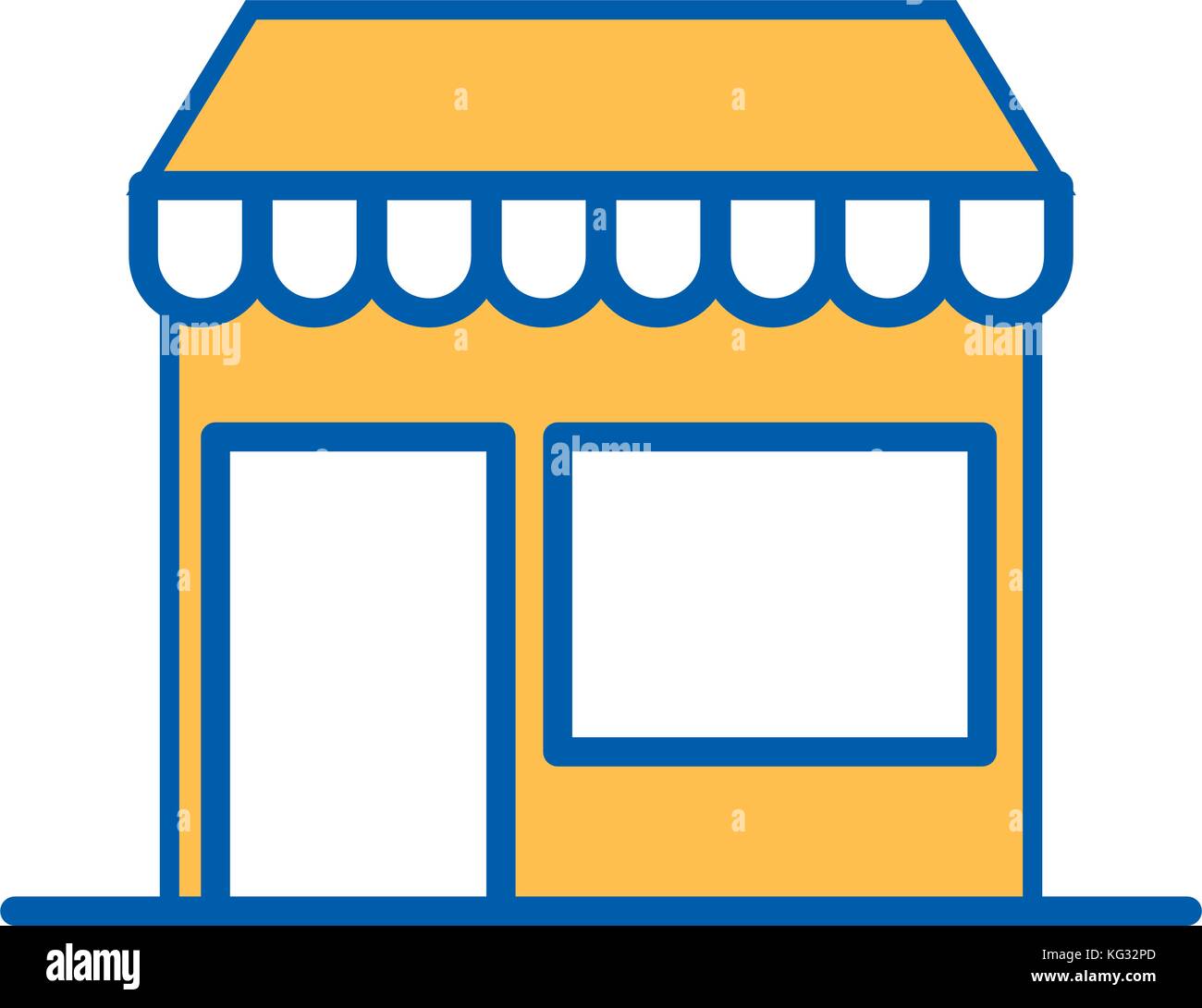 ecommerce building store digital online button symbol Stock Vector ...