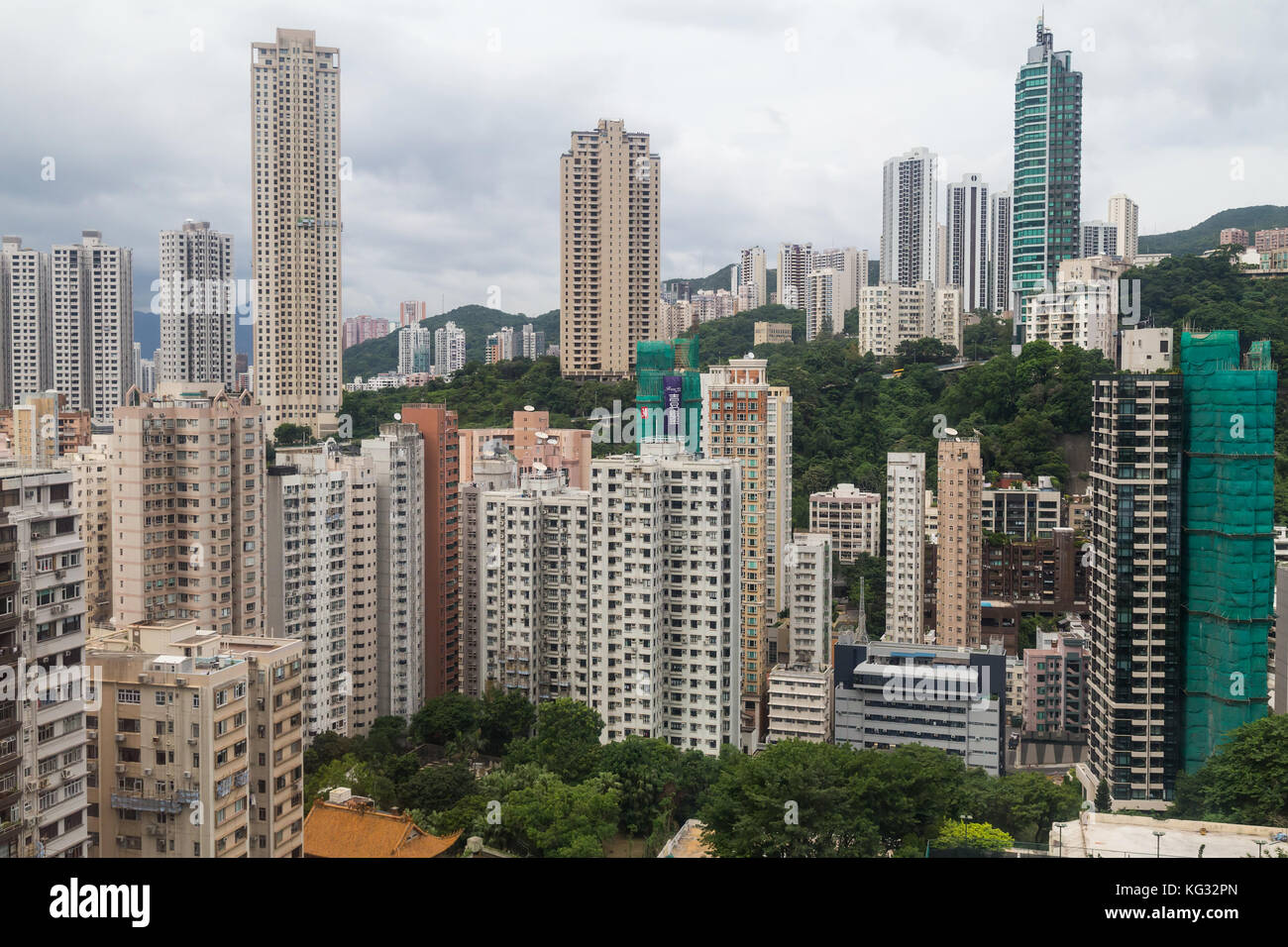 Dense high rise buildings of Hong Kong Stock Photo - Alamy