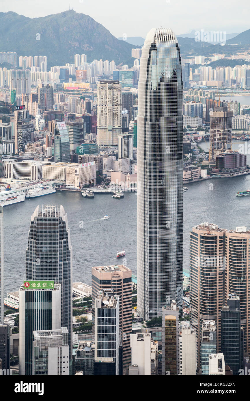 International Finance Center (IFC) Tower seen from Victoria Peak at ...