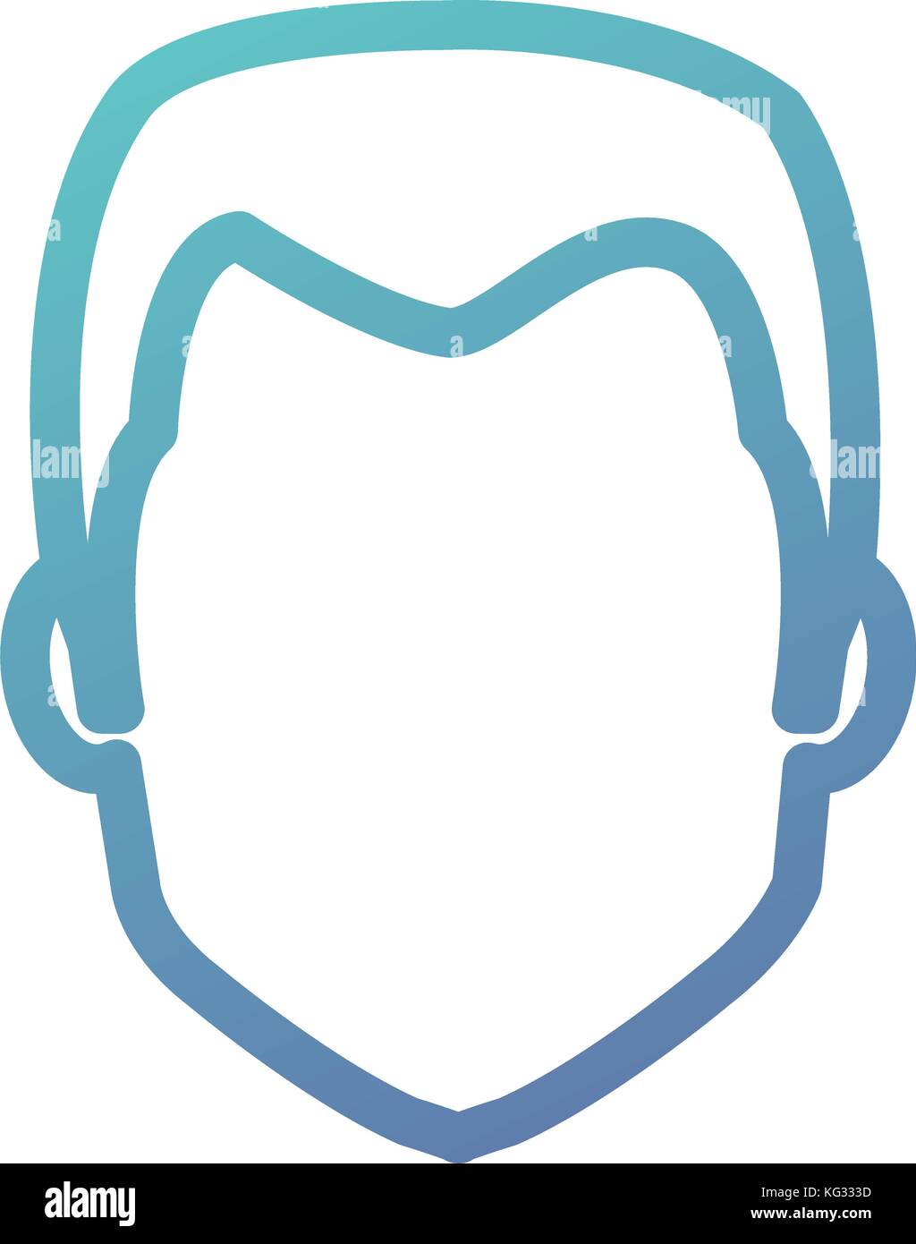 young man head avatar character vector illustration design Stock Vector ...