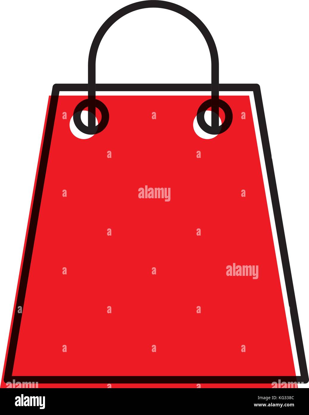 paper shopping bag commerce market digital symbol Stock Vector Image ...