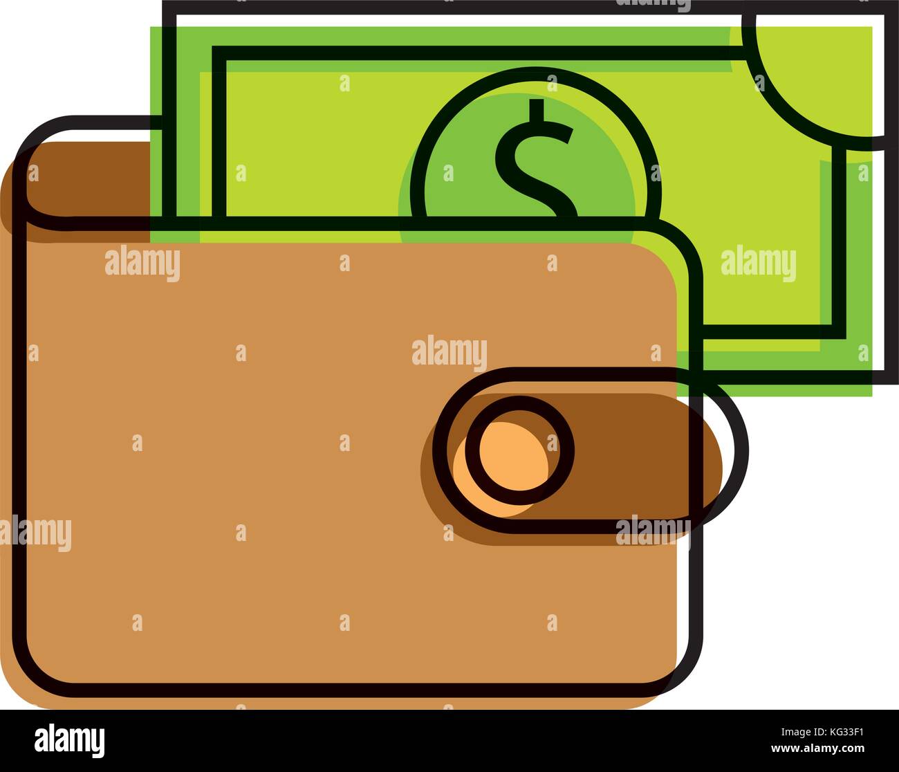 banking wallet banknote money safe cash Stock Vector Image & Art - Alamy