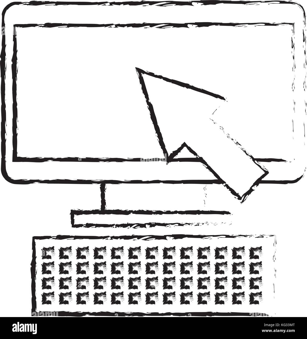 computer device with arrow technology icon Stock Vector Image & Art - Alamy