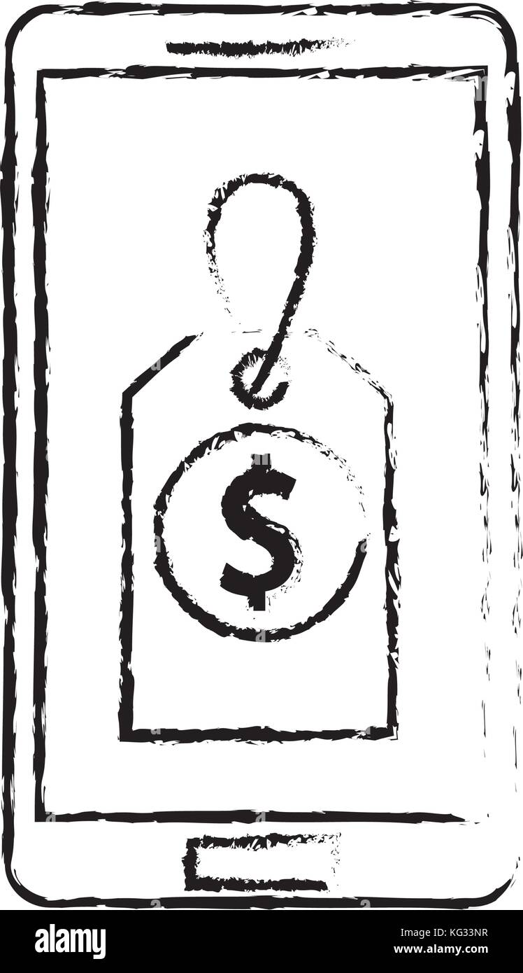 mobile phone price tag dollar symbol of money label retail discount ...