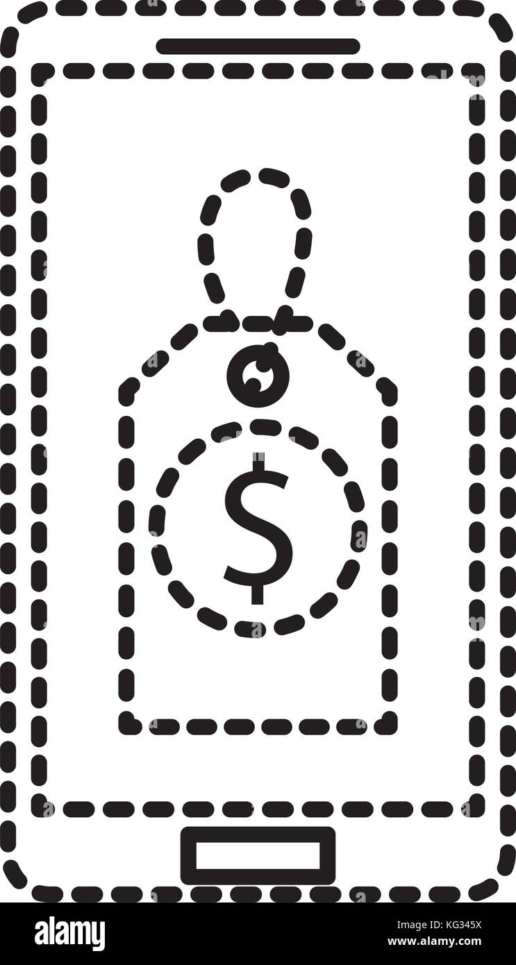 mobile phone price tag dollar symbol of money label retail discount ...