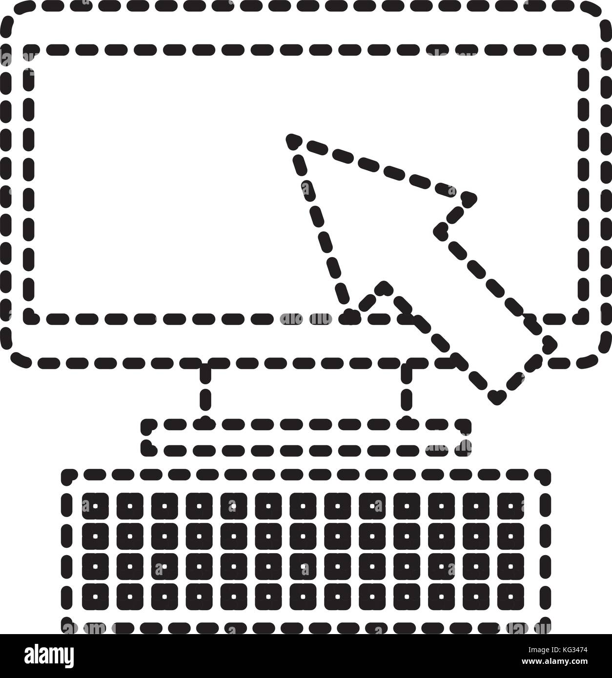 computer device with arrow technology icon Stock Vector Image & Art - Alamy