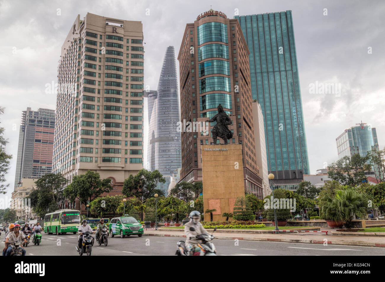 High rise buildings in the center of Ho Chi Minh City, Vietnam Stock ...