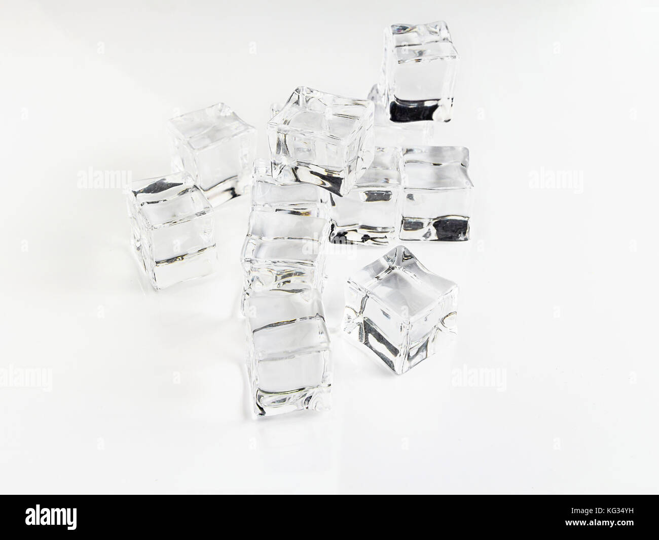 Ice cubes isolated on white background Stock Photo - Alamy