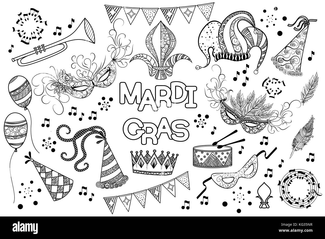 Décorations de mardi gras Cut Out Stock Images & Pictures - Alamy