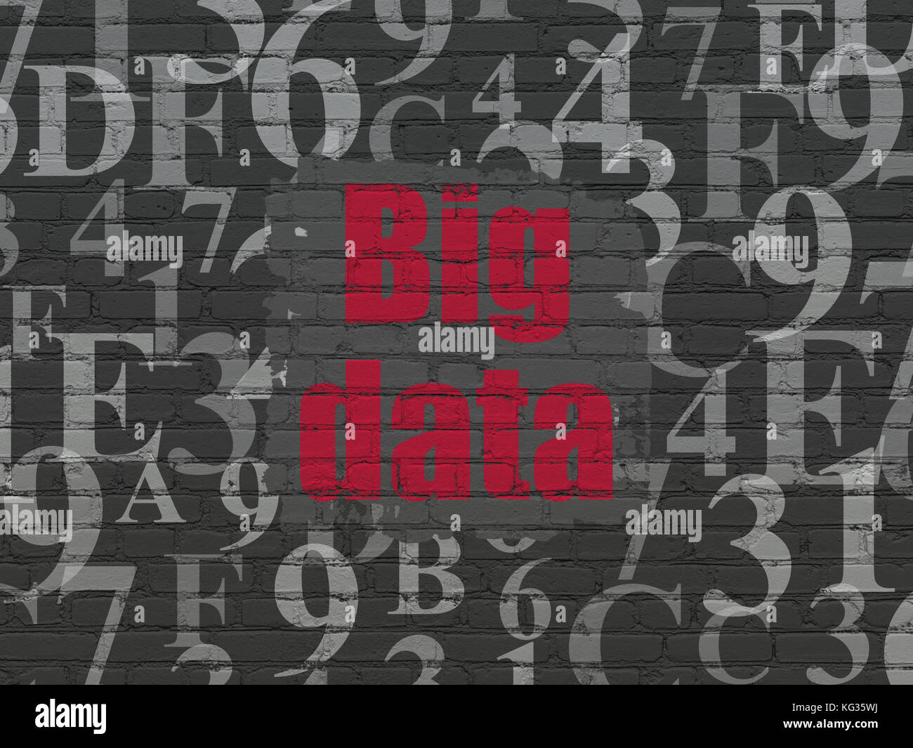 Data concept: Big Data on wall background Stock Photo - Alamy