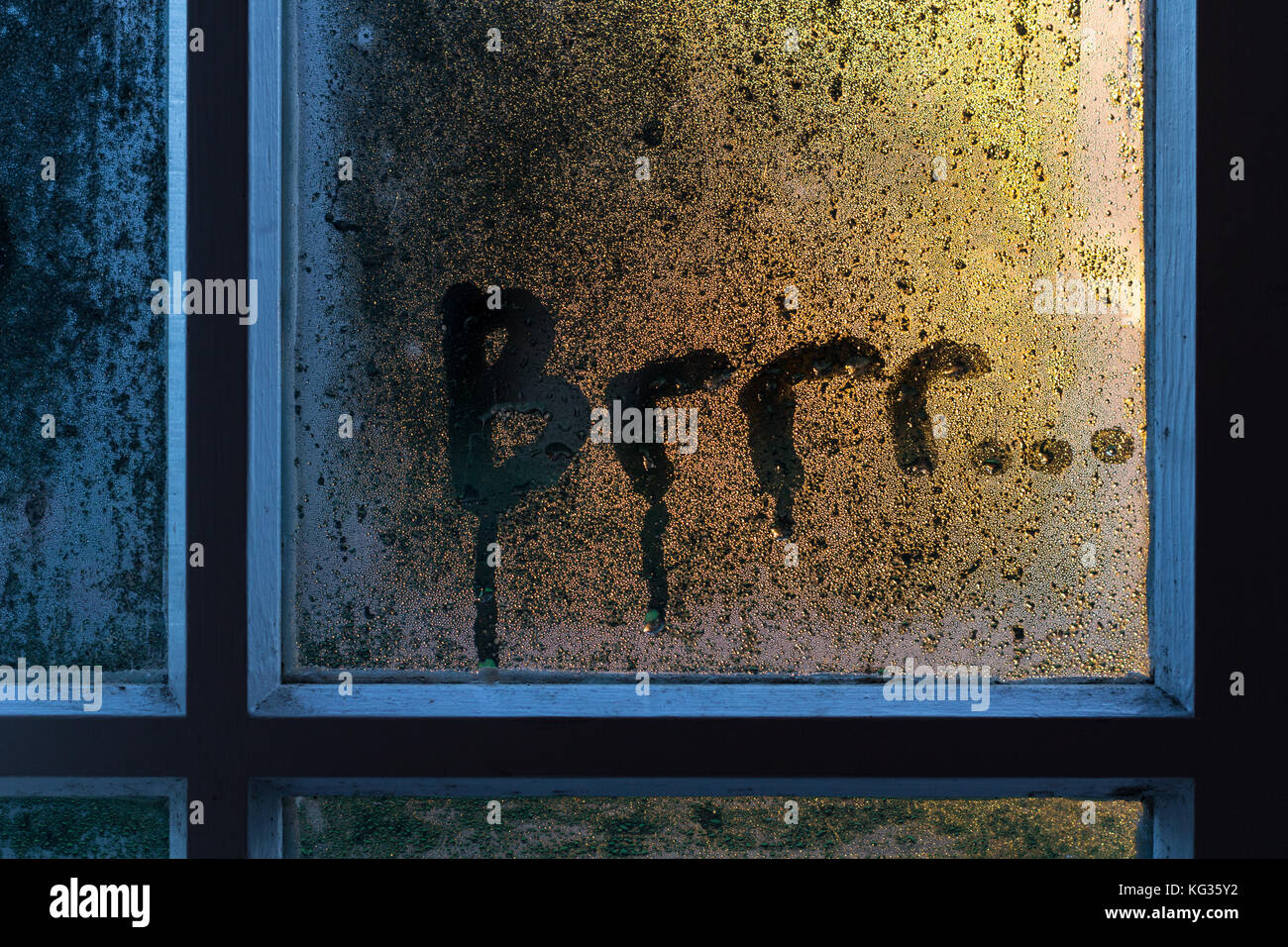 Window condensation of a cold winter morning Stock Photo - Alamy