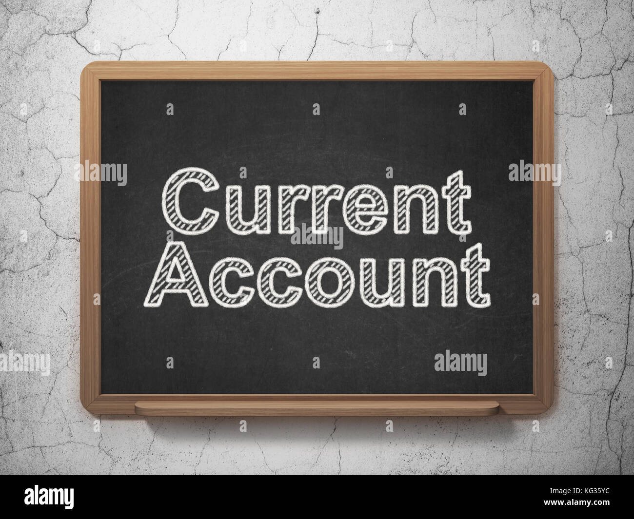 Currency concept: Current Account on chalkboard background Stock Photo ...