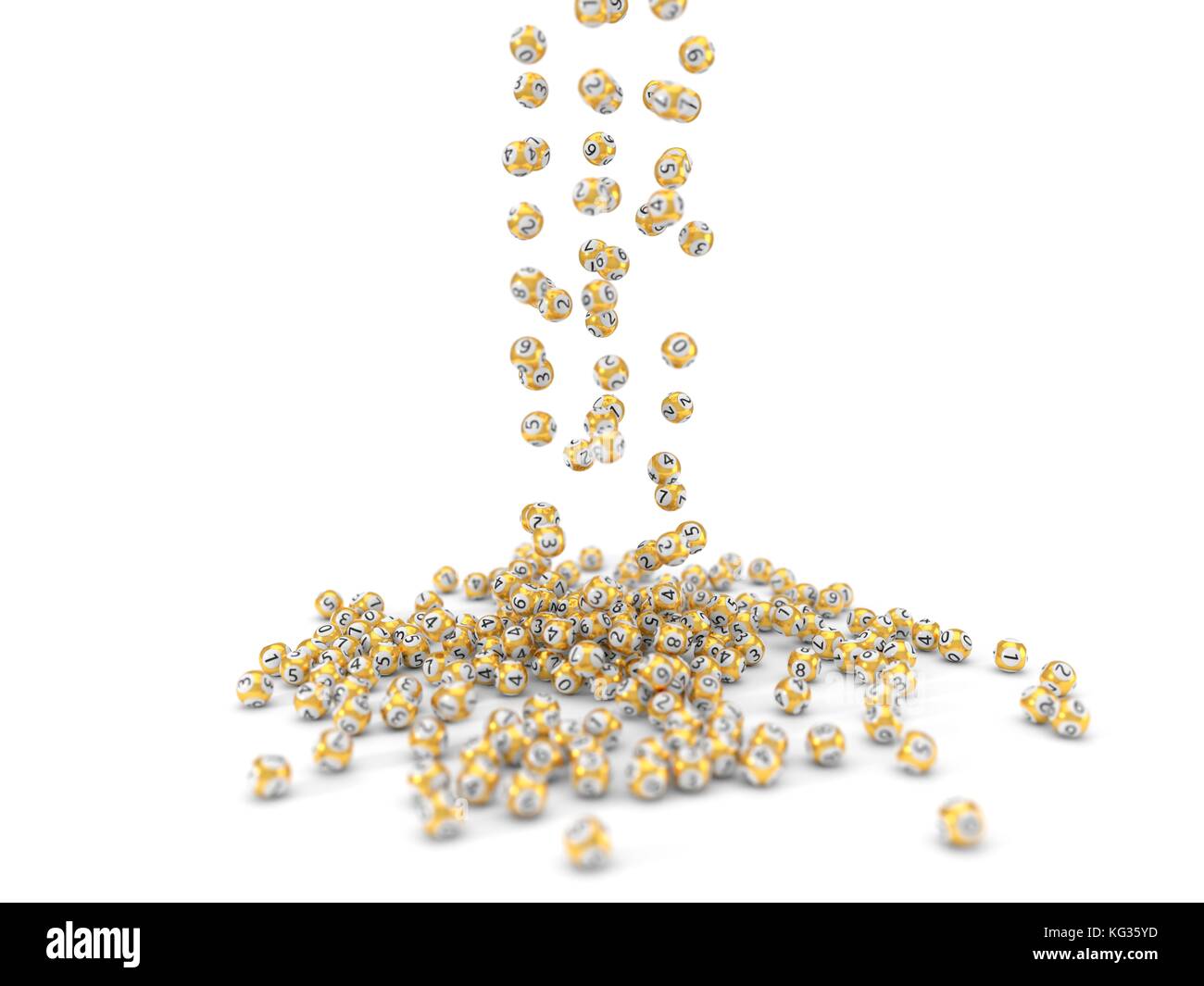 Gold lottery balls hi-res stock photography and images - Alamy