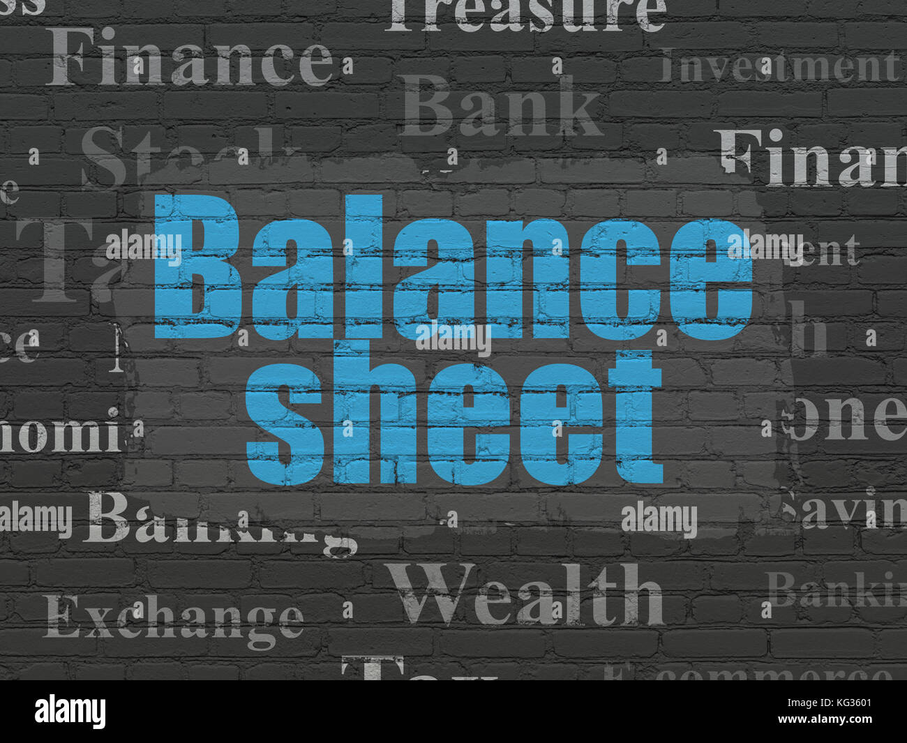 Banking concept: Balance Sheet on wall background Stock Photo - Alamy