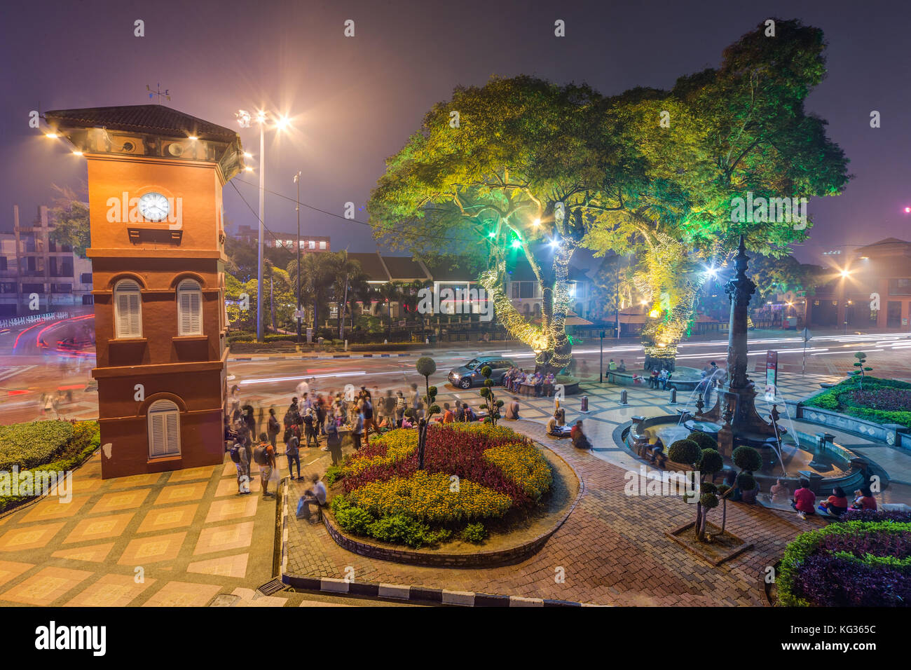 Melaka Clock Tower at Dutch Square in Malacca, Malaysia Stock Photo - Alamy