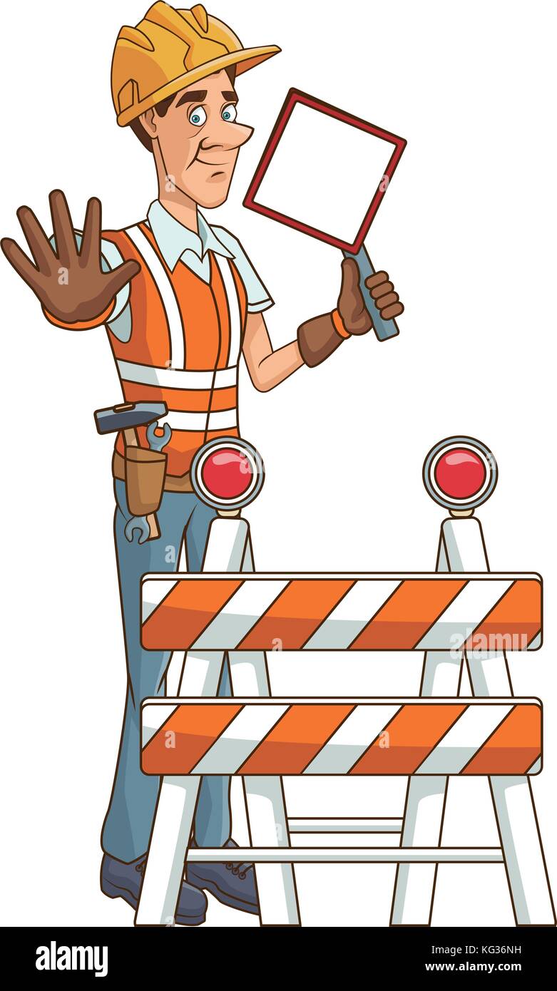 Cartoon worker with tool Stock Vector Image & Art - Alamy