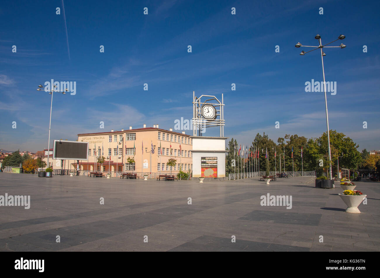 Strumica, Macedonia - clock tower - city square Stock Photo - Alamy