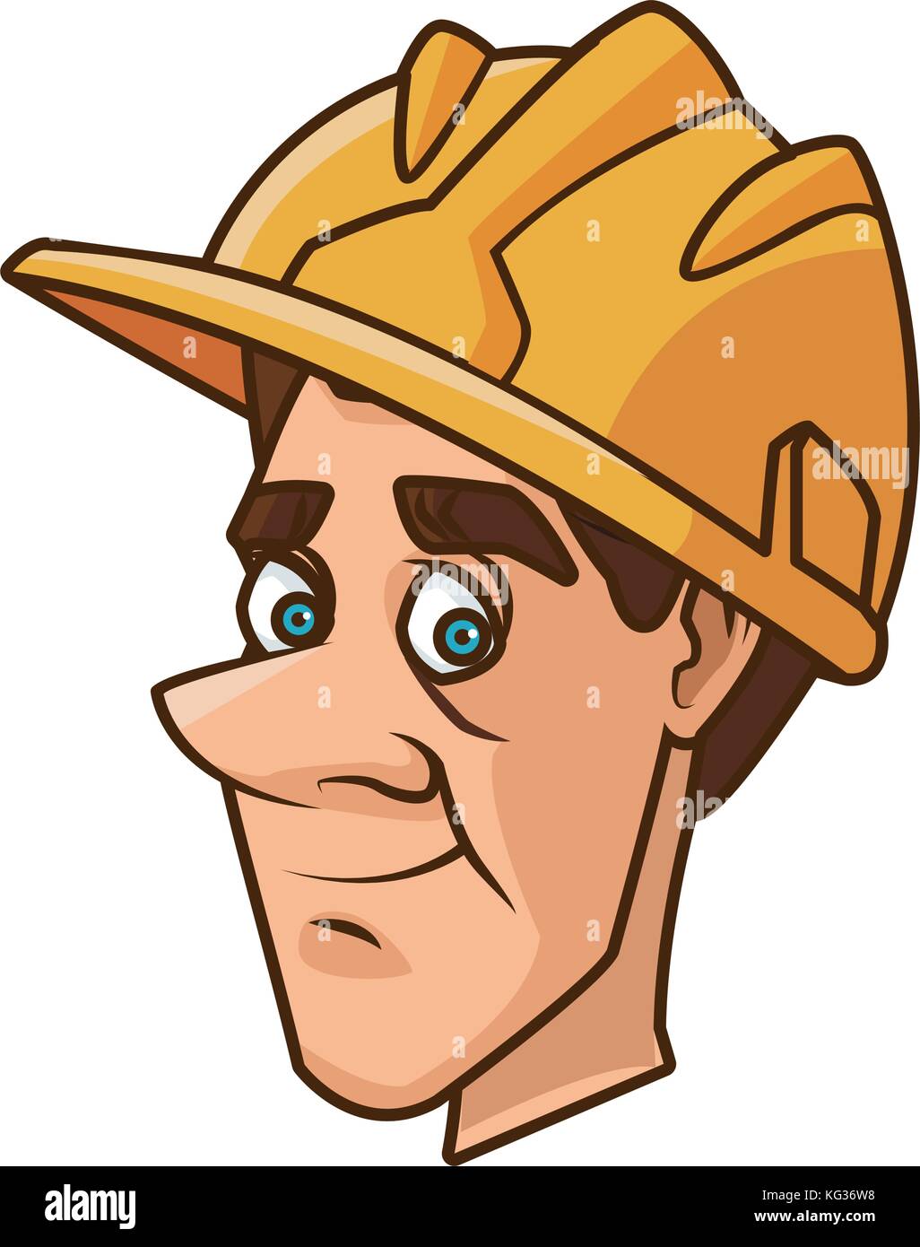 Worker face with helmet cartoon Stock Vector Image & Art - Alamy