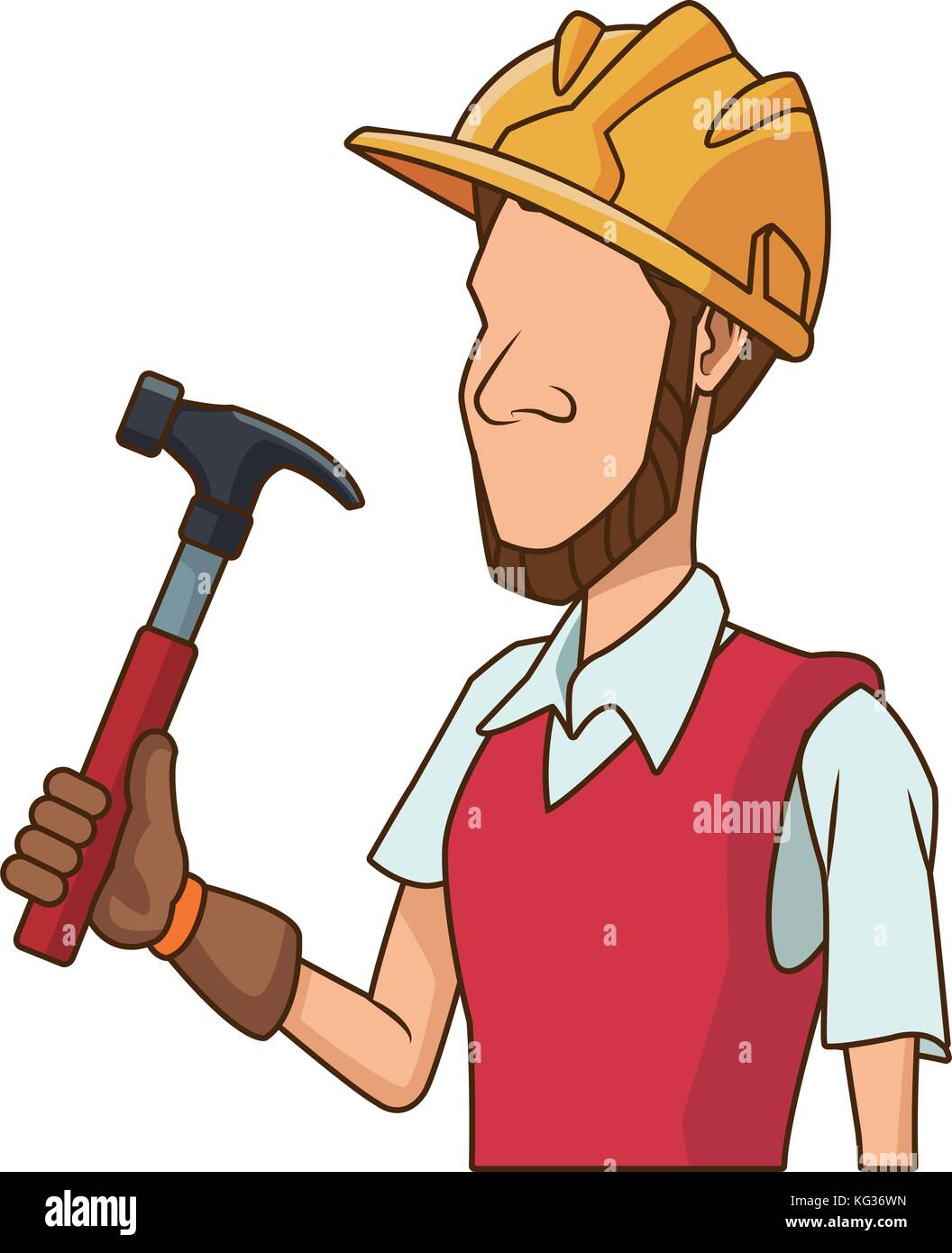 Cartoon worker with tool Stock Vector Image & Art - Alamy