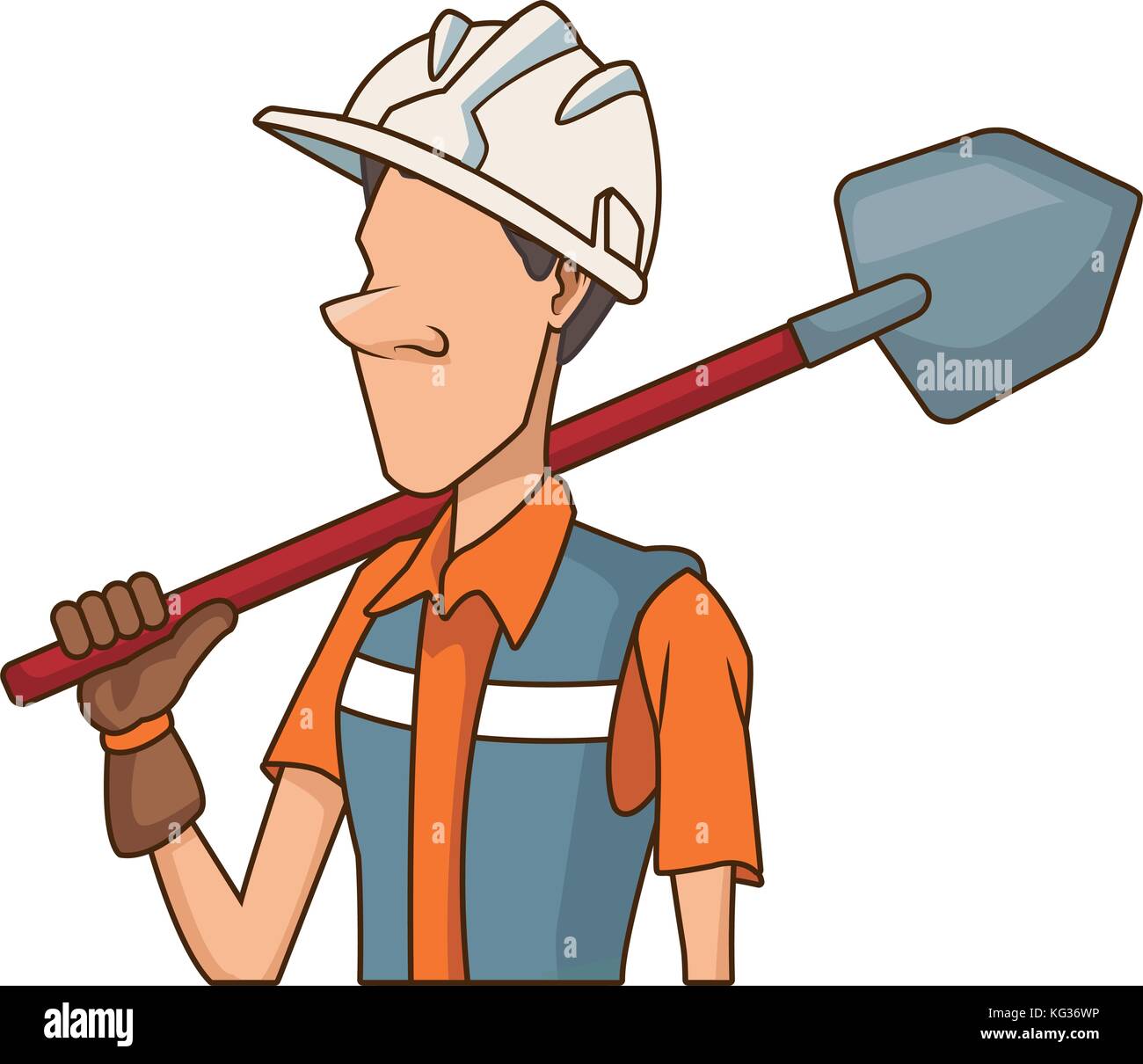 Cartoon worker with tool Stock Vector Image & Art - Alamy