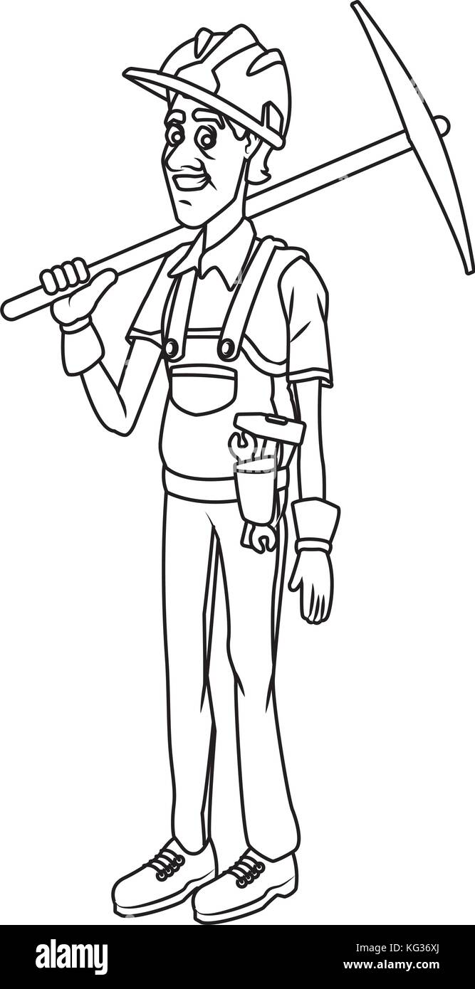 Engineer icon cartoon vector Black and White Stock Photos & Images - Alamy