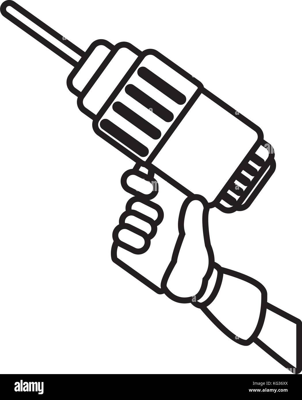 Electric drill tool Stock Vector Image & Art - Alamy
