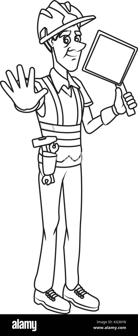 Engineer icon cartoon vector Black and White Stock Photos & Images - Alamy