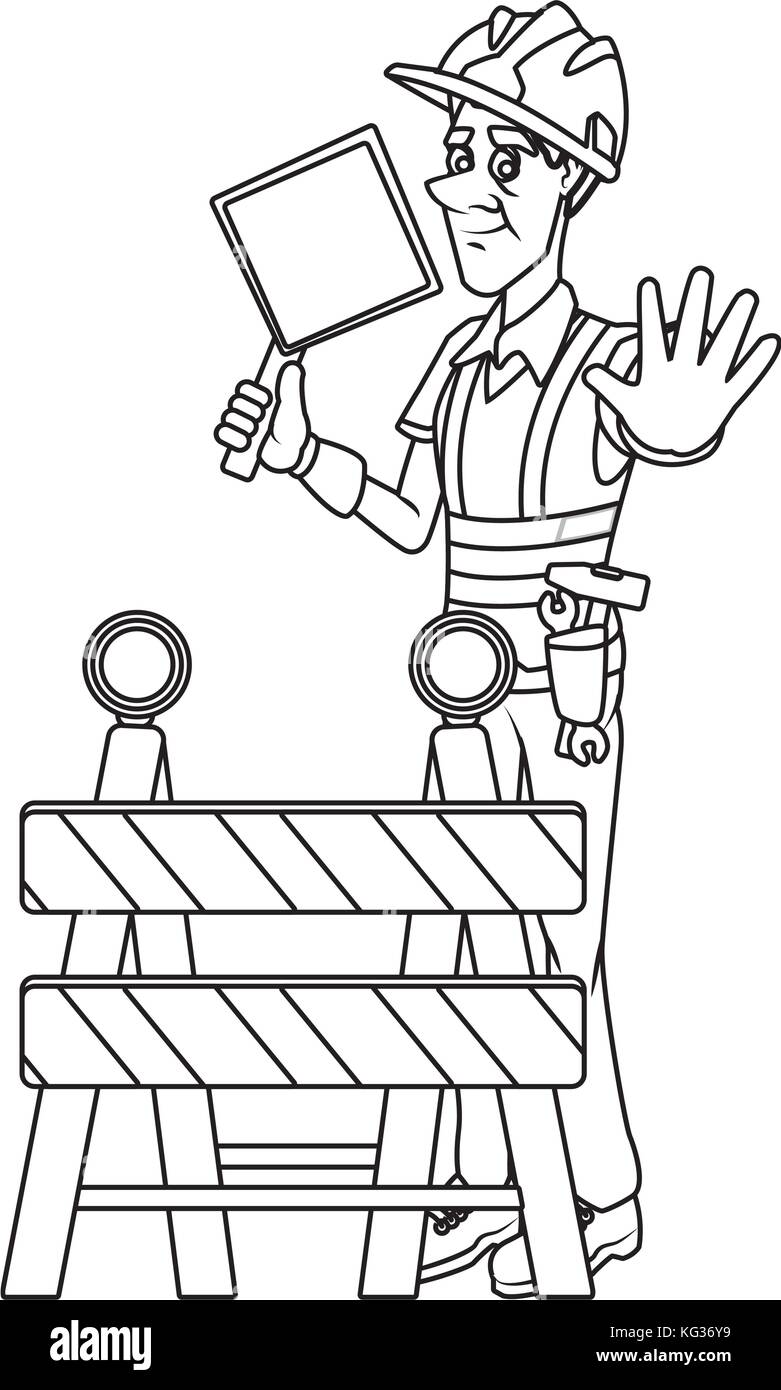 Cartoon worker with tool Stock Vector Image & Art - Alamy