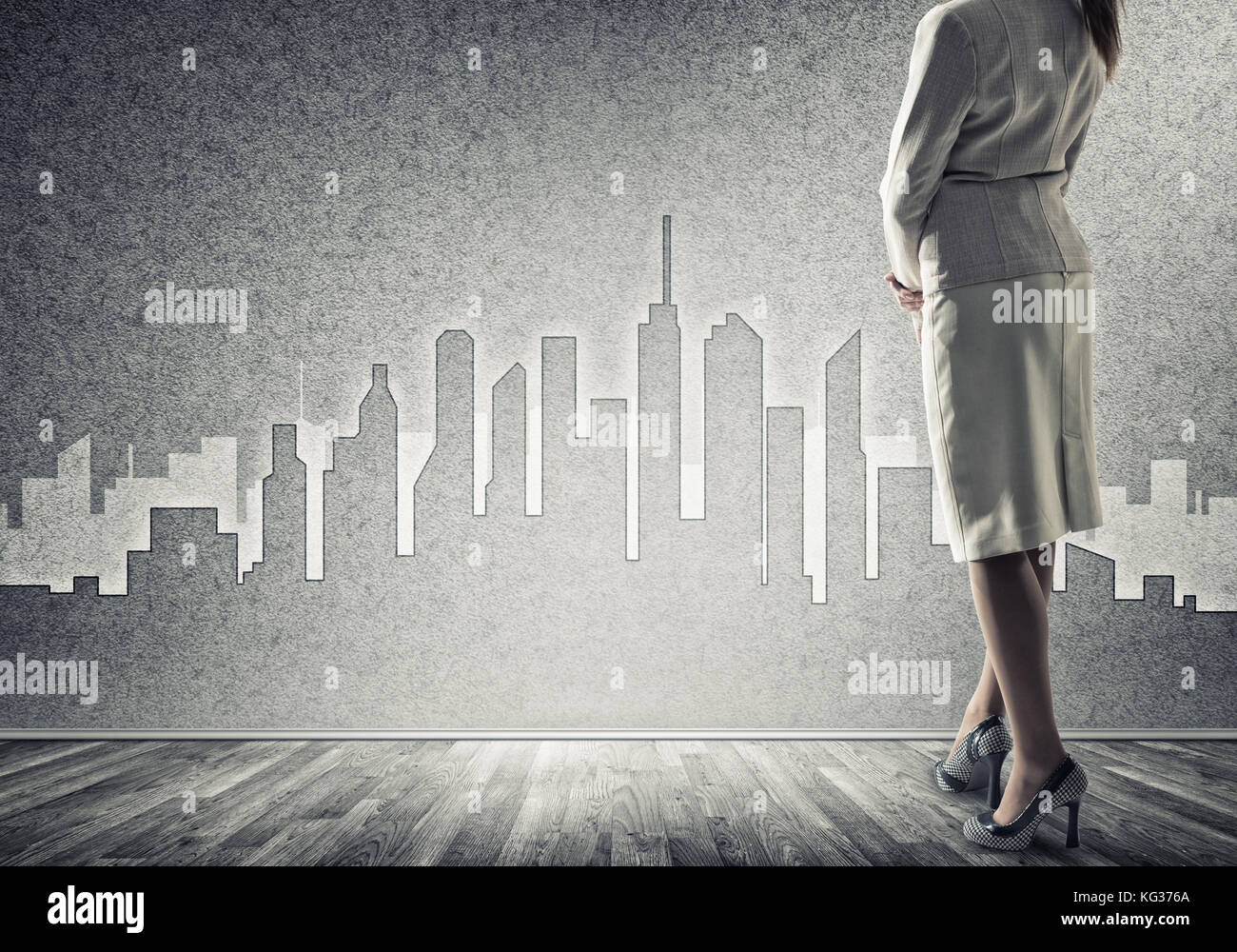 Architectural design on wall Stock Photo - Alamy