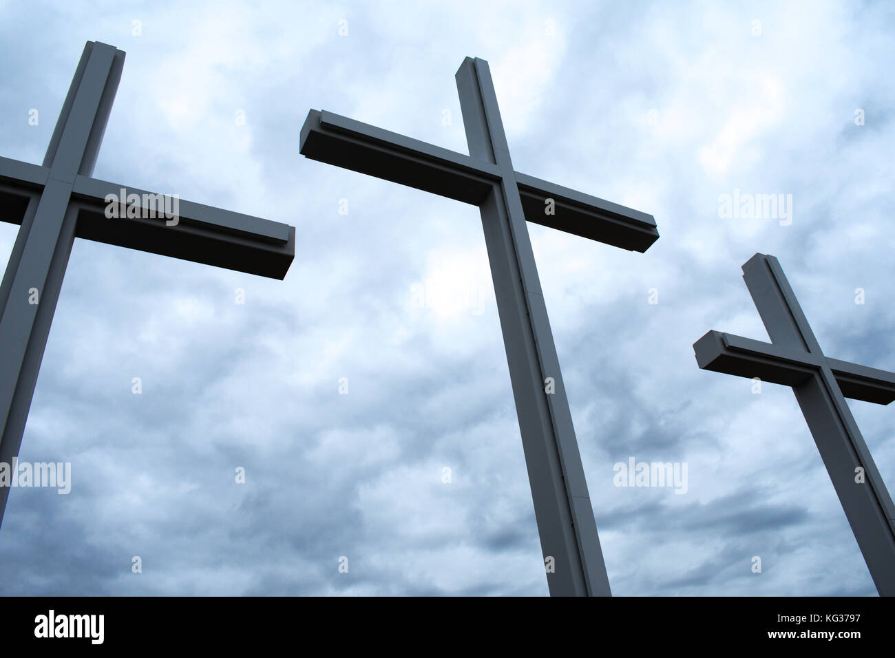 Three Christian Crosses Stock Photo - Alamy