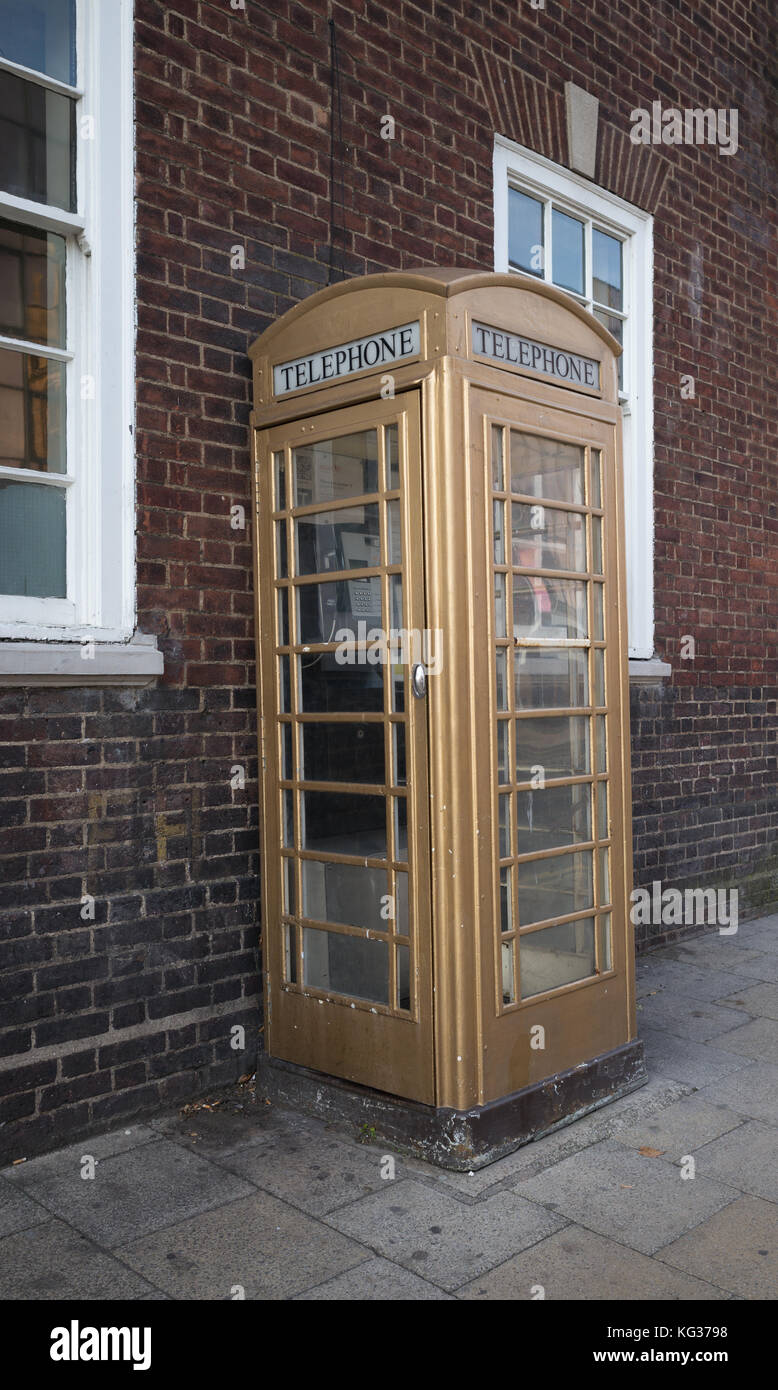Telephone box in colour of Kingston upon Hull telephone company ...