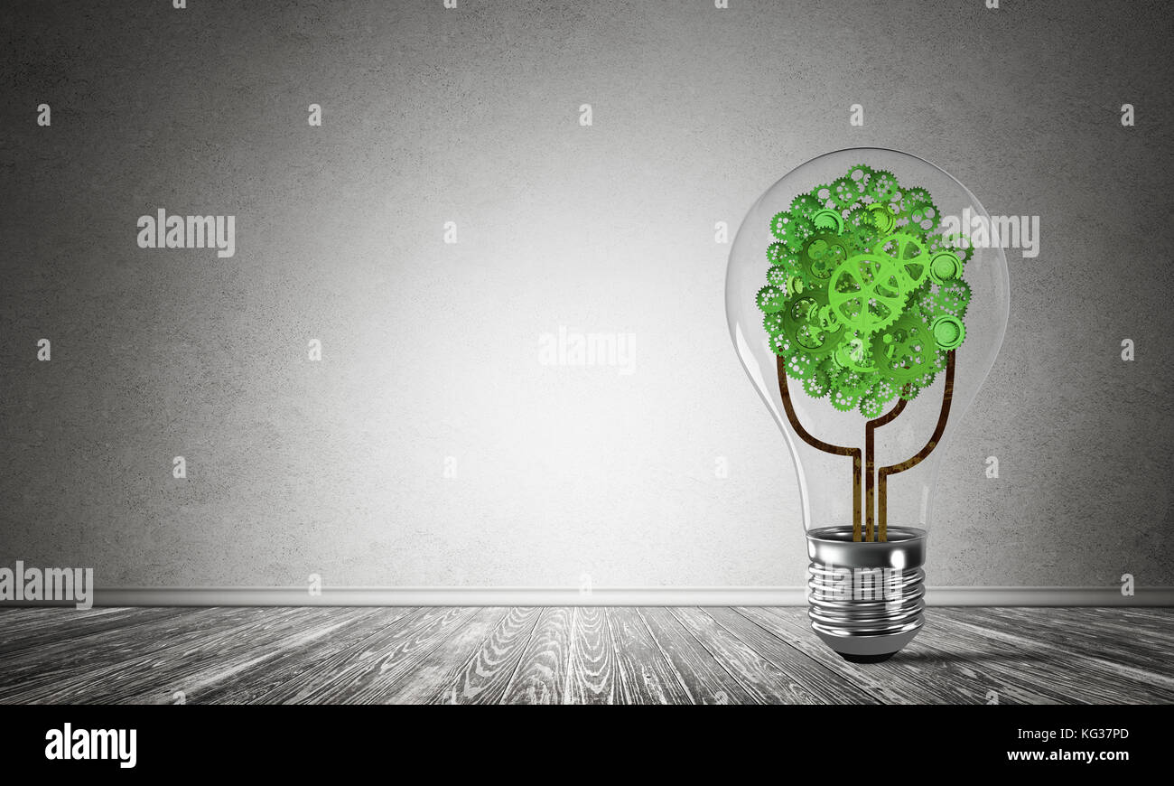 Eco innovations concept by means of lightbulb Stock Photo - Alamy