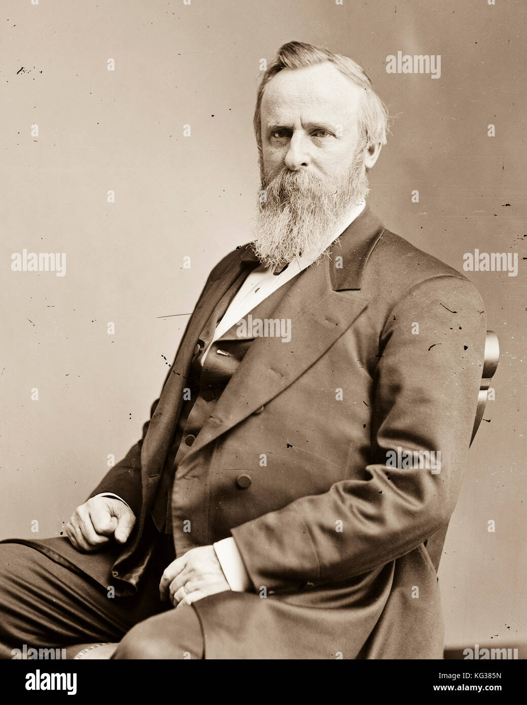 Rutherford b hayes portrait hi-res stock photography and images - Alamy