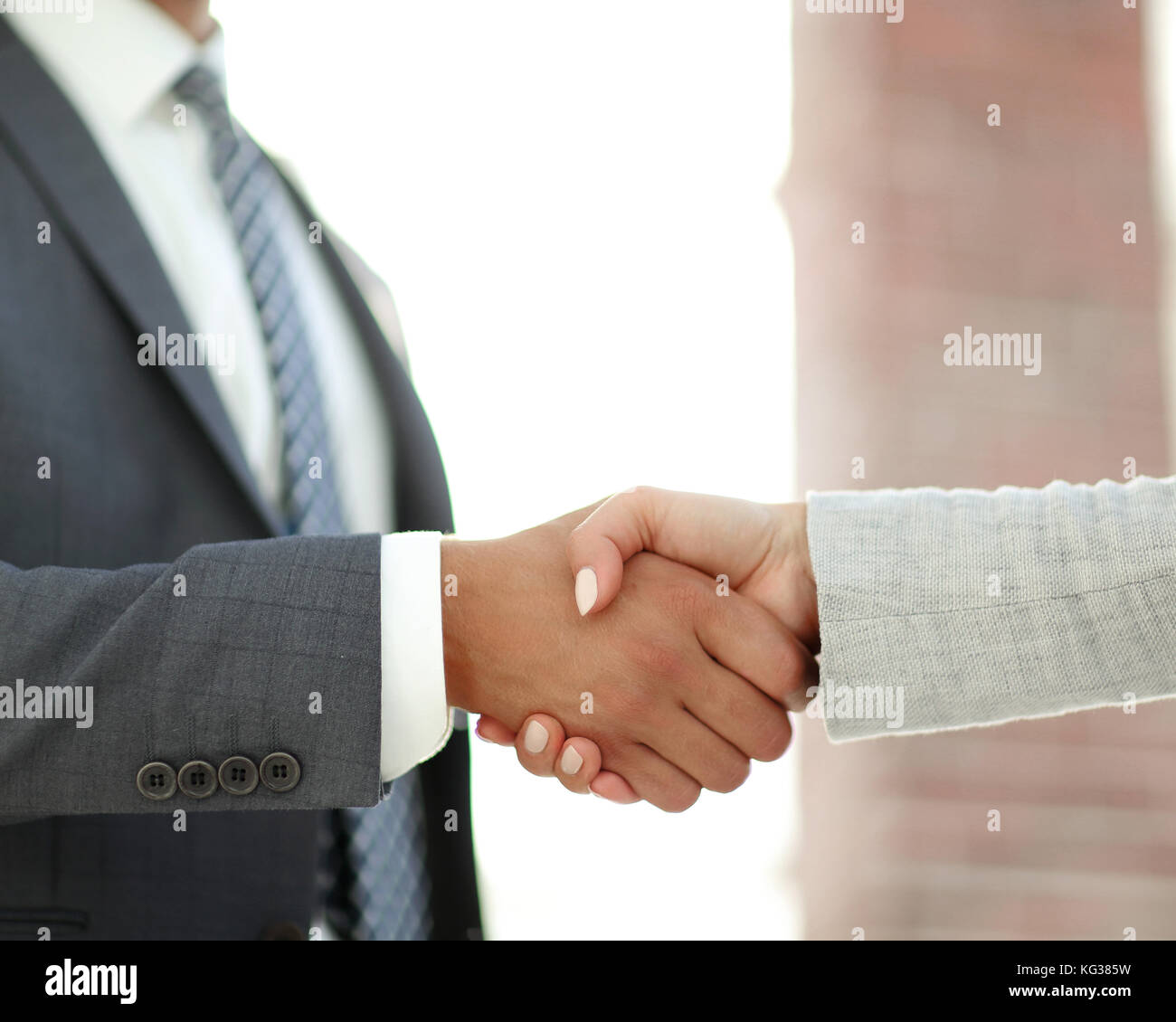 Business handshake for closing the deal after singing contract Stock ...