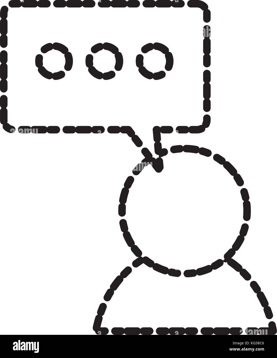 Man with chat bubble Stock Vector Image & Art - Alamy