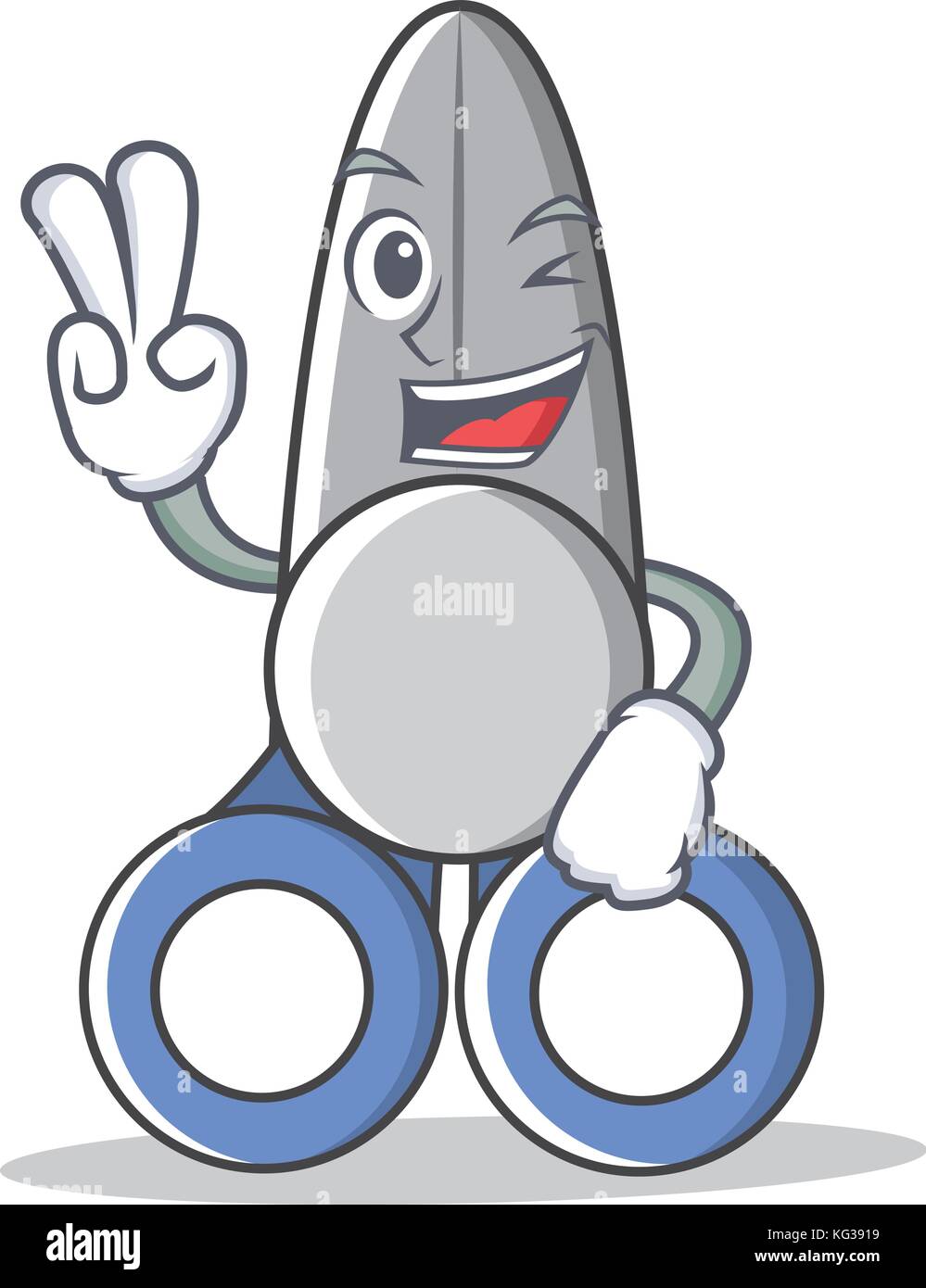 Two finger scissor character cartoon style Stock Vector Image & Art - Alamy