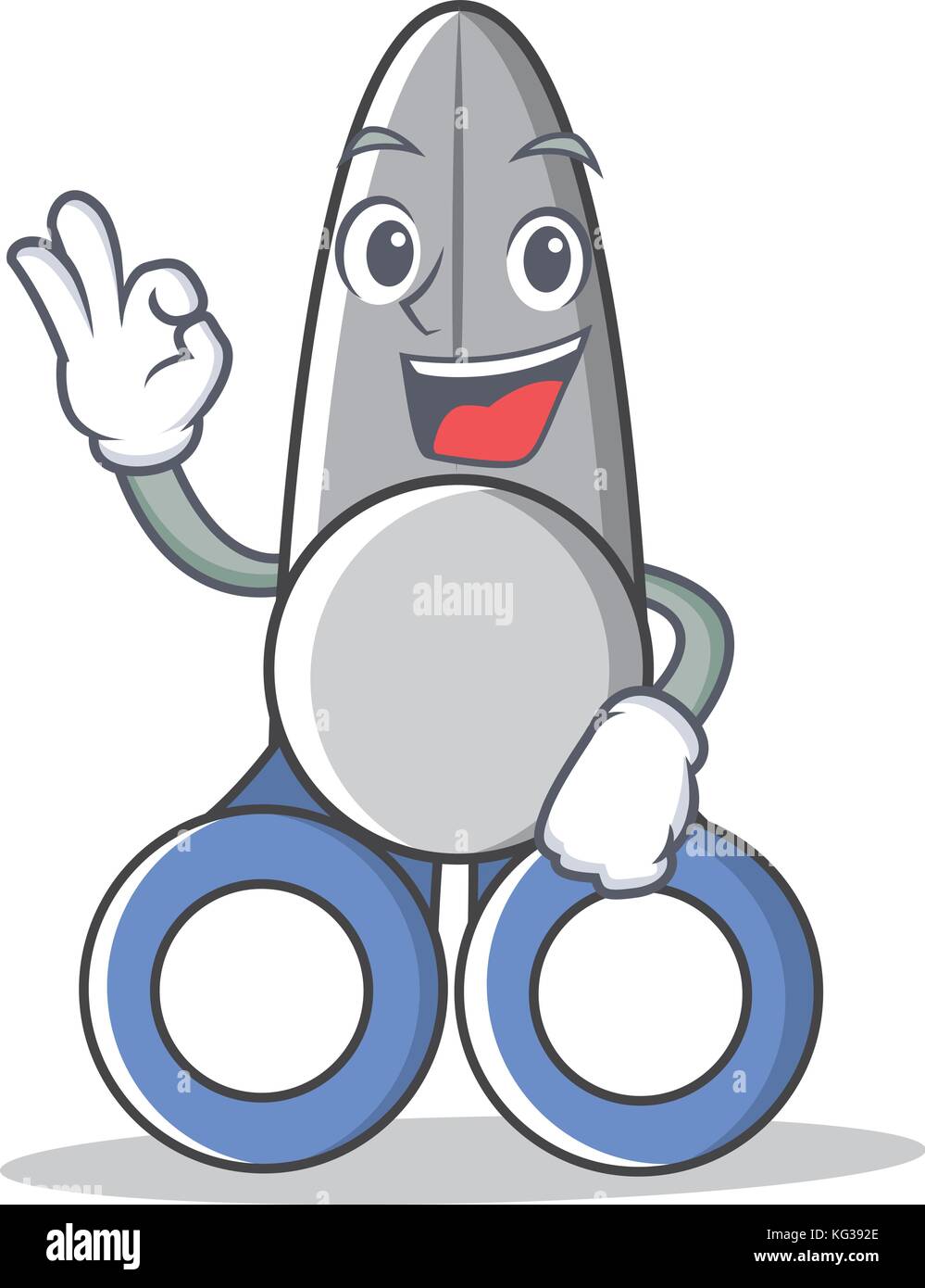 Okay scissor character cartoon style Stock Vector Image & Art - Alamy