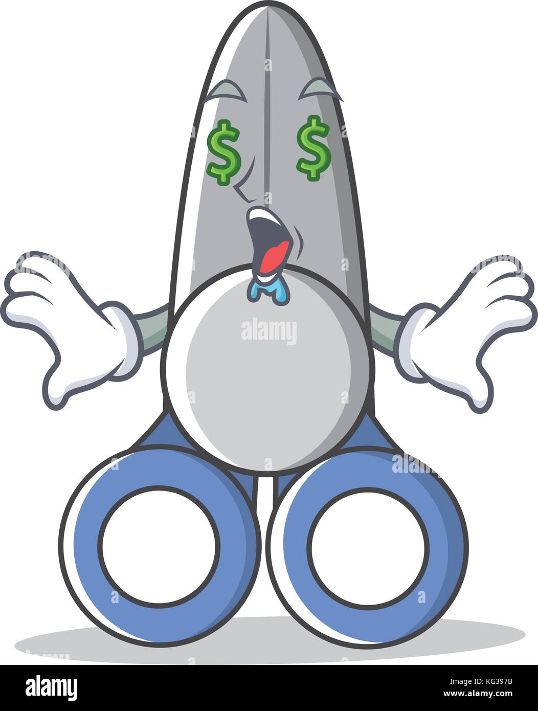 Money eye scissor character cartoon style Stock Vector Image & Art - Alamy
