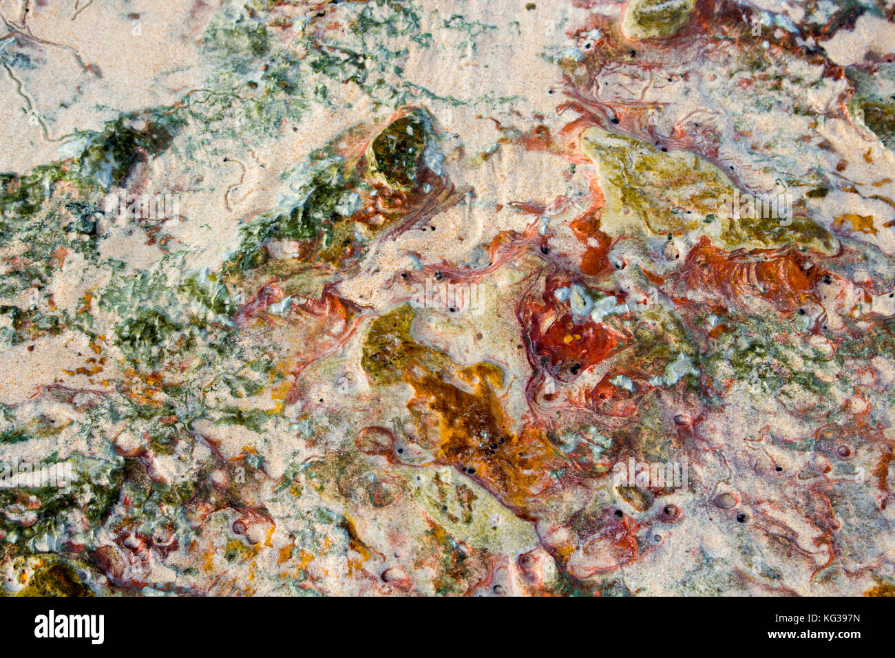 Cable Beach rocks,Broome, Western Australia as the tide ebbs out on a ...