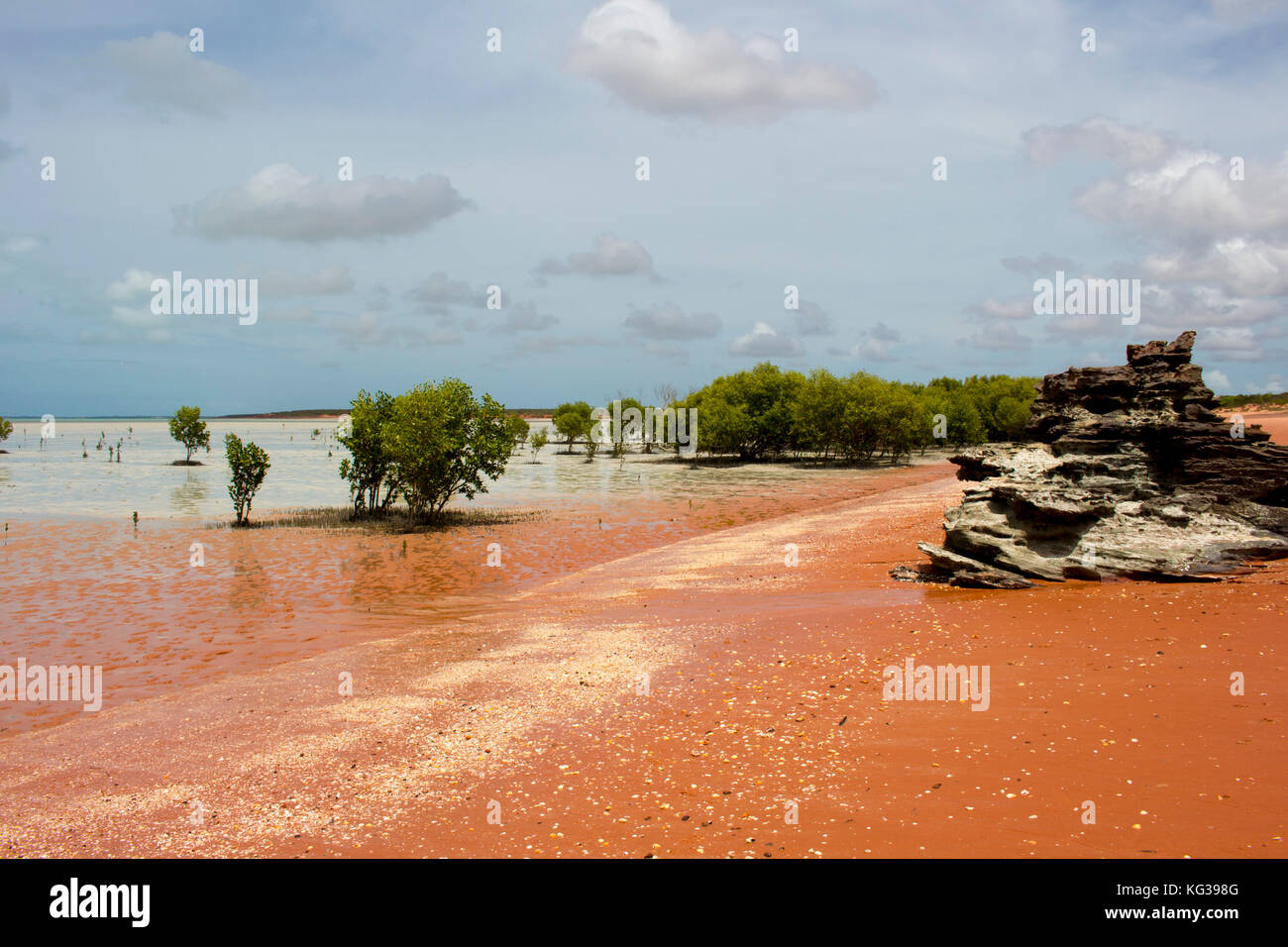 Roebuck Bay landscape in Broome , North Western Australia with mudflats ...