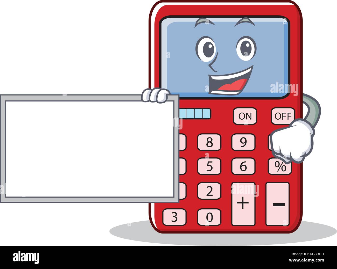 With board cute calculator character cartoon Stock Vector Image & Art ...