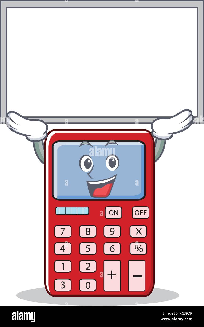Up board cute calculator character cartoon Stock Vector Image & Art - Alamy