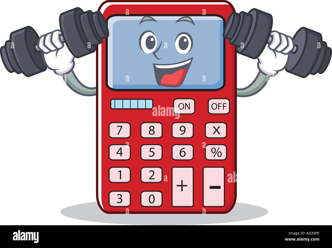Fitness cute calculator character cartoon Stock Vector Image & Art - Alamy
