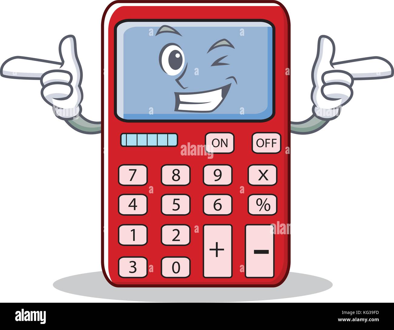 Wink cute calculator character cartoon Stock Vector Image & Art - Alamy