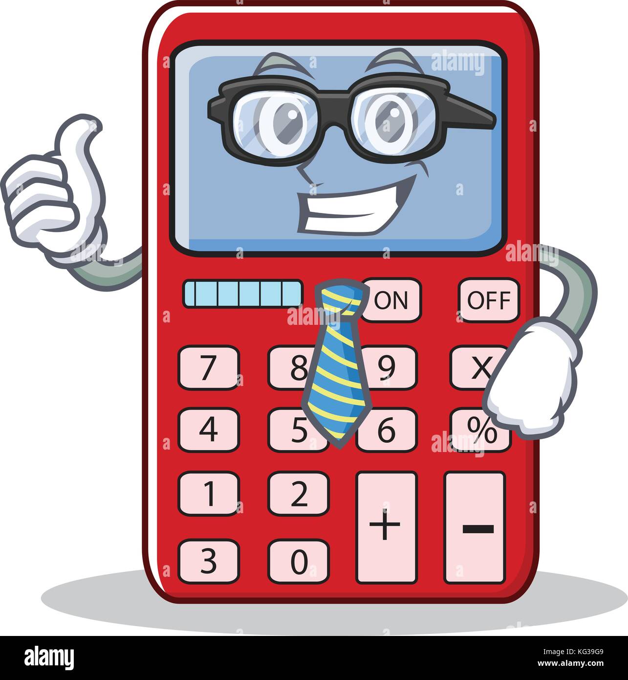 Businessman cute calculator character cartoon Stock Vector Image & Art ...
