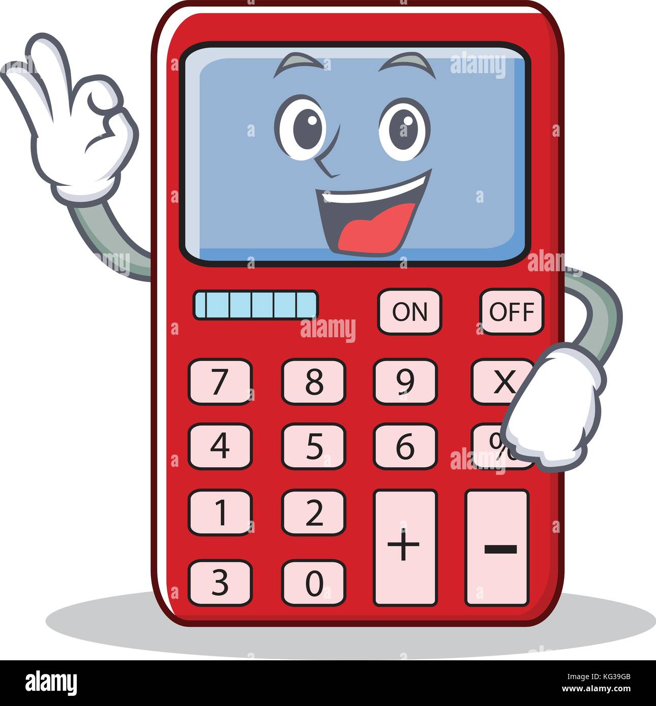 Okay cute calculator character cartoon Stock Vector Image & Art - Alamy