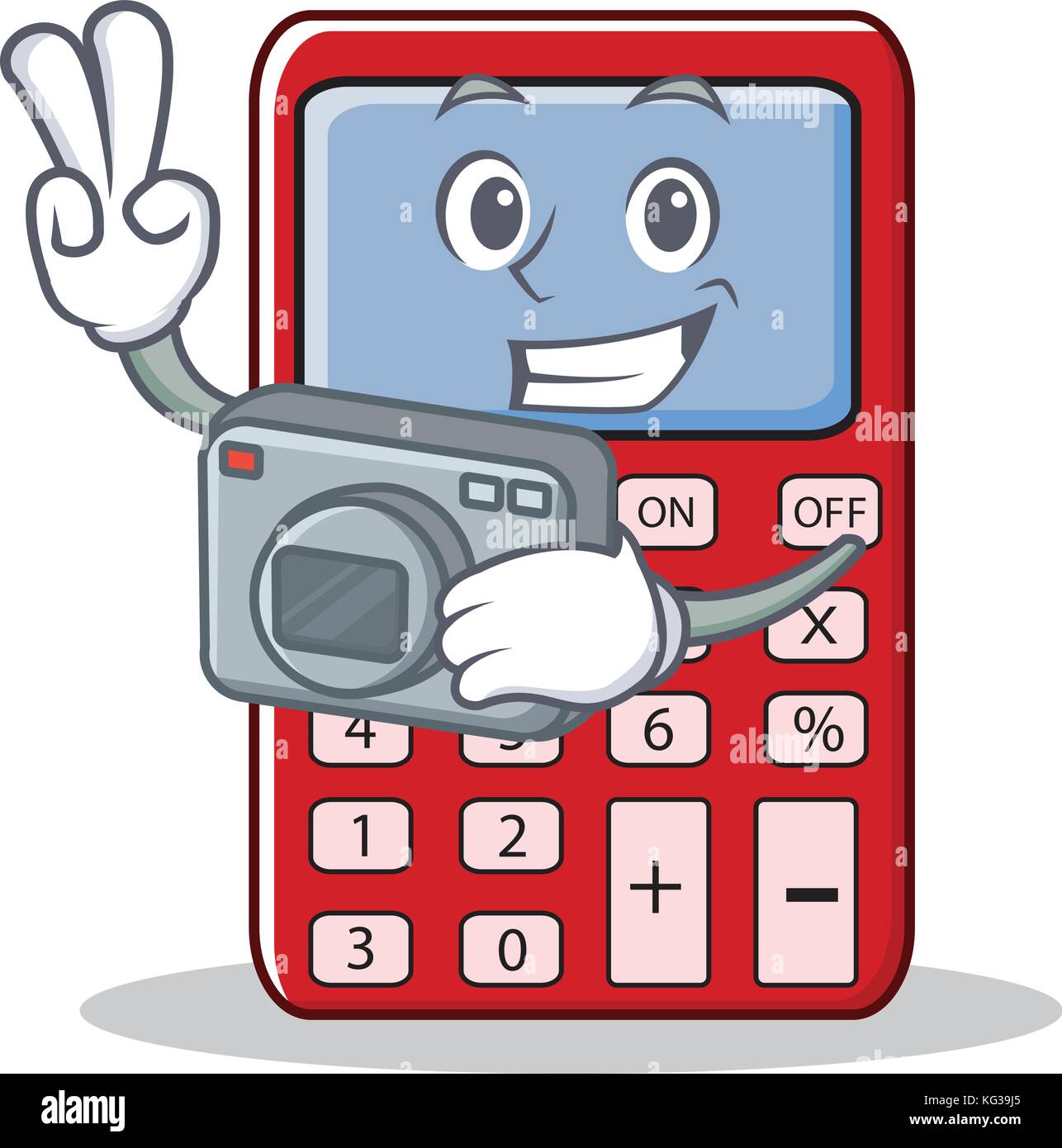 Photographer cute calculator character cartoon Stock Vector Image & Art ...