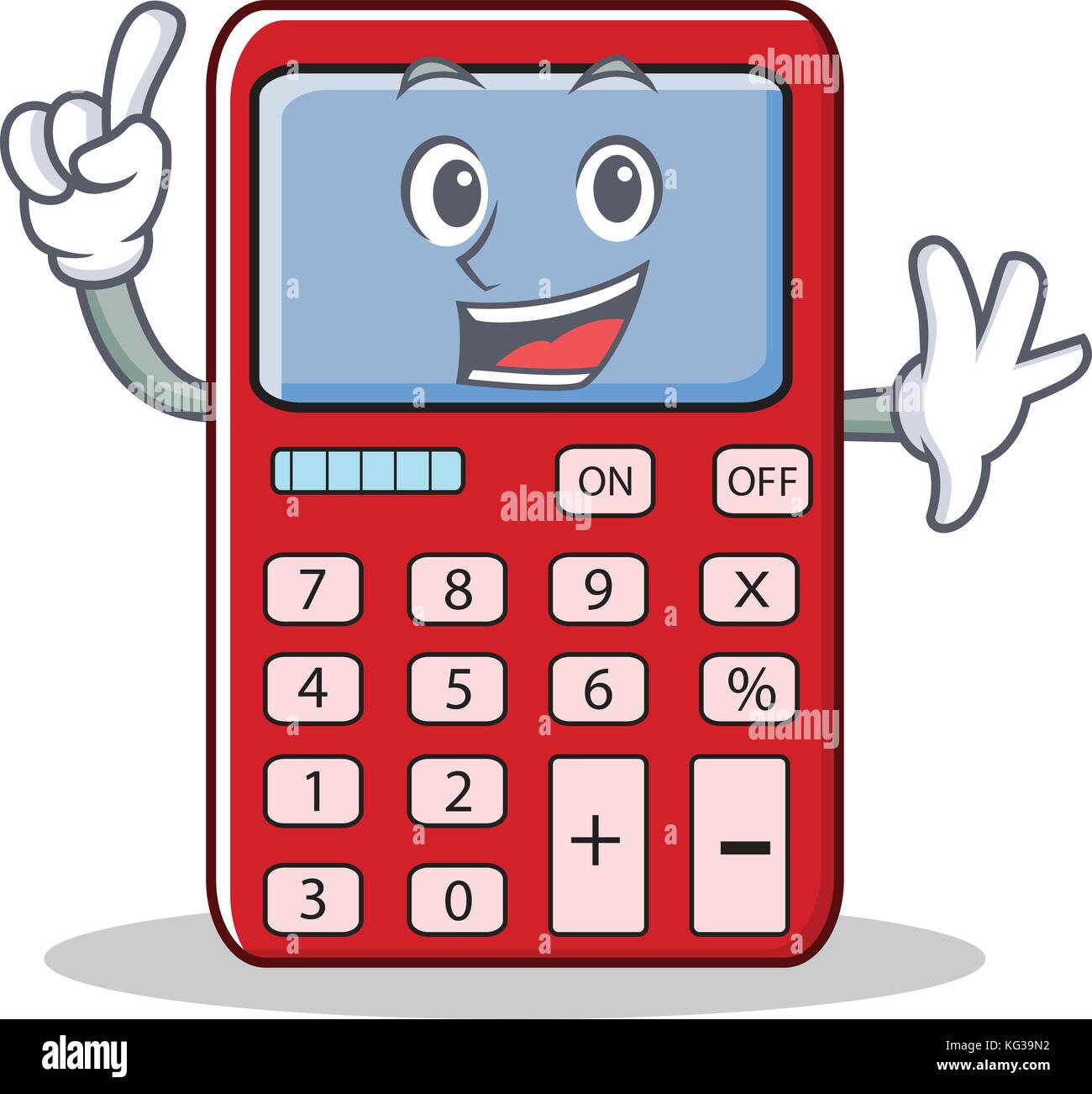 Finger cute calculator character cartoon Stock Vector Image & Art - Alamy