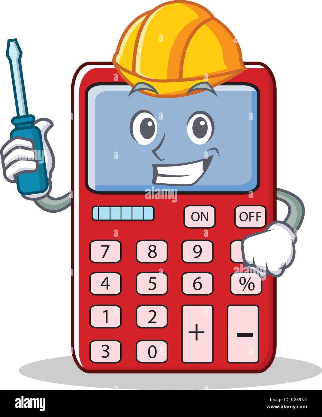 Automotive cute calculator character cartoon Stock Vector Image & Art ...