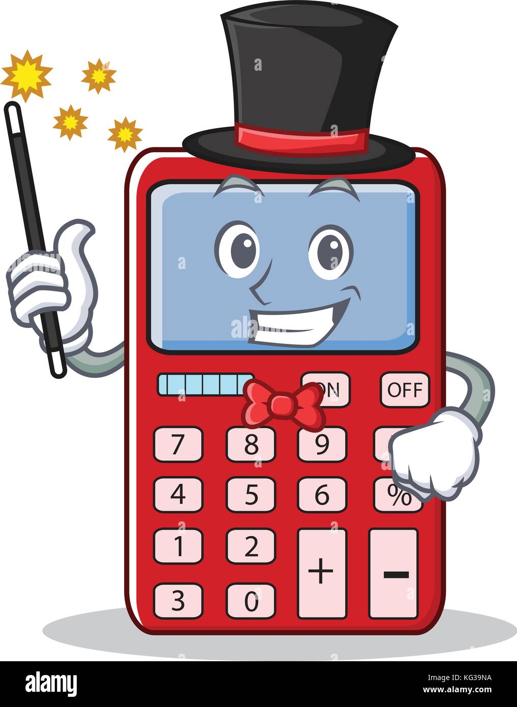 Magician cute calculator character cartoon Stock Vector Image & Art - Alamy